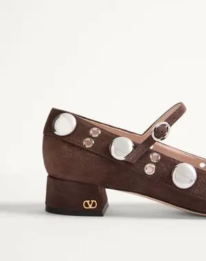 Valentino Garavani Vlogo Signature Eyelet Detailed Pumps - Brown