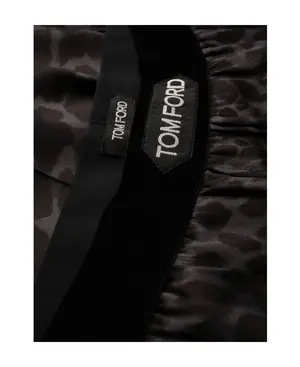 TOM FORD Leopard-printed Stretched Pajama Trousers - Black