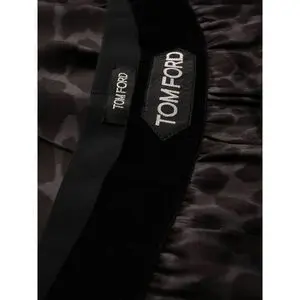 TOM FORD Leopard-printed Stretched Pajama Trousers - Black