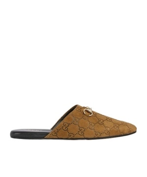 GUCCI Gucci Horsebit Monogrammed Mules