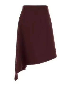 Bottega Veneta Asymmetrical Belt-loop Skirt - Brown