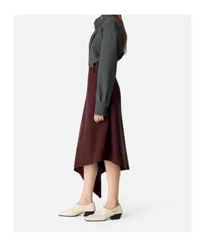 Bottega Veneta Asymmetrical Belt-loop Skirt
