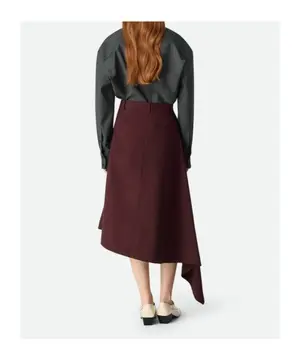 Bottega Veneta Asymmetrical Belt-loop Skirt