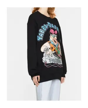 Moschino Graphic Print Crewneck Sweatshirt - Black