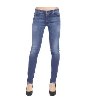 Emporio Armani Logo Detailed Denim Jeans - Blue