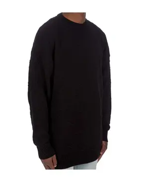 Balenciaga Allover Logo Jacquard Knit Pullover