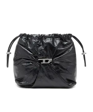 DIESEL® Scrunch-d Drawstring Bucket Bag - Black