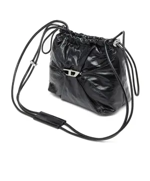 DIESEL® Scrunch-d Drawstring Bucket Bag - Black