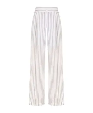 Brunello Cucinelli Striped Wide-leg Trousers