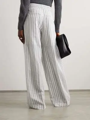Brunello Cucinelli Striped Wide-leg Trousers