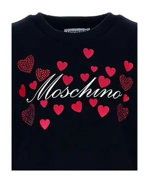 Moschino Long Sleeve Sweatshirt With Heart Embellishments