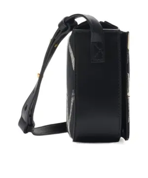 Burberry Snip Checked Crossbody Bag - Black