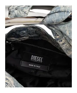 DIESEL® Grab-d Distressed Denim Hobo Bag