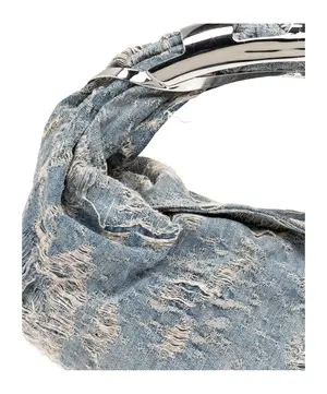 DIESEL® Grab-d Distressed Denim Hobo Bag