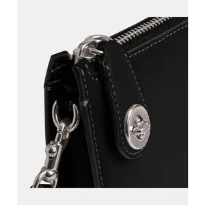 COACH Leather Mini Shoulder Bag With Logo Detail