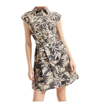 Brunello Cucinelli Abstract Print Sleeveless Mini Dress