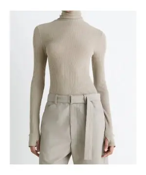 LEMAIRE Seamless Turtleneck Top - Light Sage