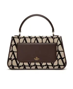 Valentino Garavani Toile Iconographe Logo Plaque Tote Bag