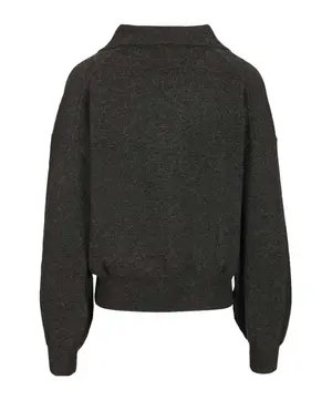 LISA YANG Katriel Polo Knitted Sweater - Grey