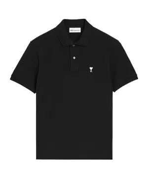 AMI Paris Logo Embroidered Short Sleeved Polo Shirt