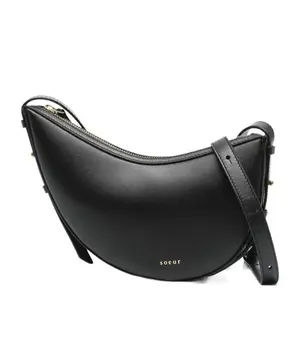 Soeur Zipper Shoulder Bag - Black