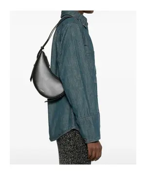 Soeur Zipper Shoulder Bag - Black
