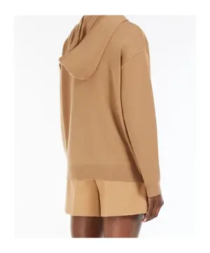 Max Mara Maxmaragram" Jacquard Wool Hoodie - Camel