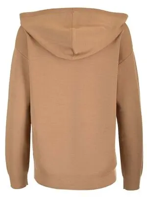Max Mara Maxmaragram" Jacquard Wool Hoodie - Camel