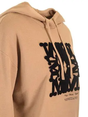 Max Mara Maxmaragram" Jacquard Wool Hoodie - Camel