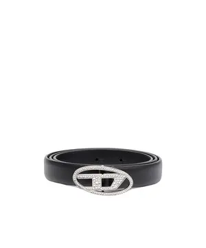 DIESEL® Logo Buckle Belt - Black