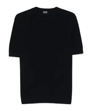 Zegna Knitted T-shirt - Black