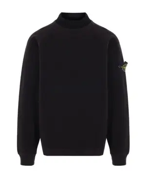 Stone Island Compass-motif Mock Neck Layered Sweatshirt