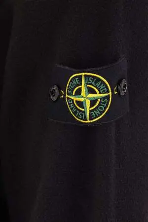 Stone Island Compass-motif Mock Neck Layered Sweatshirt