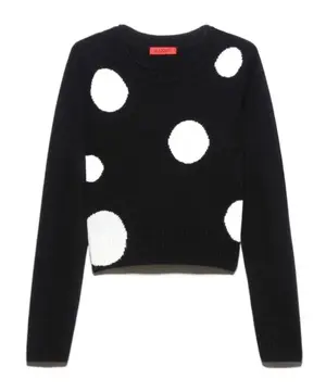 MAXCO. Max&co. Polka-dot Jacquard Jumper - Black