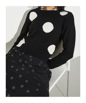 MAXCO. Max&co. Polka-dot Jacquard Jumper