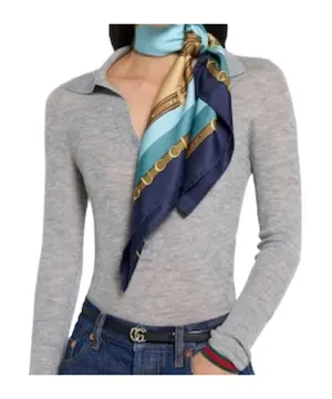 Gucci Striped Equestrian Print Scarf - Multi-color