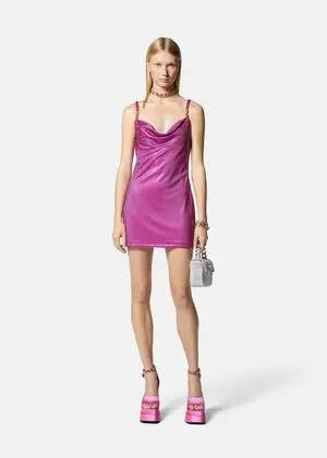 Versace Metal Mesh Mini Dress With Medusa Hardware