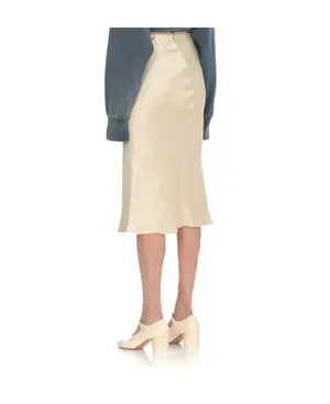 MAISON MARGIELA High Waist Flared Hem Skirt