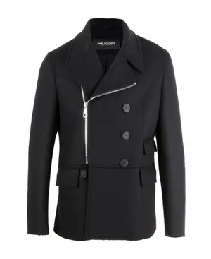 Neil Barrett Asymmetrical Zipper Coat - Black