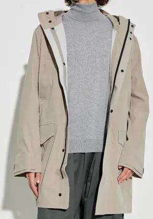 Canada Goose Logo-patch Parka Coat - Limestone