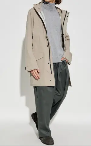Canada Goose Logo-patch Parka Coat - Limestone