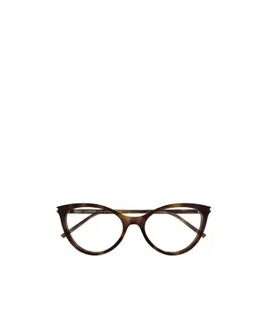 Saint Laurent Cat-eye Frame Glasses With Logo Detail - Black