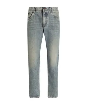 Dolce & Gabbana Logo Plaque Straight Leg Jeans
