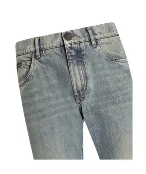 Dolce & Gabbana Logo Plaque Straight Leg Jeans