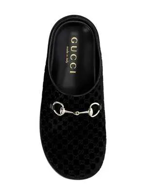 Gucci Monogrammed Slip-on Sandals