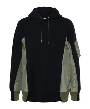 Sacai Panelled Drawstring Hoodie - No