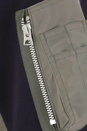 Sacai Panelled Drawstring Hoodie
