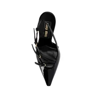 Miu Miu Buckled Slingback High Heel Sandals