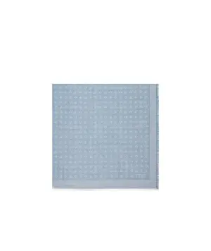 Fendi Ff Jacquard Frayed-edge Scarf - Blue
