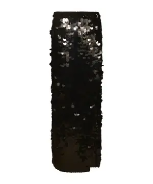 P.a.r.o.s.h Sequin Embellished Straight Leg Skirt - Black